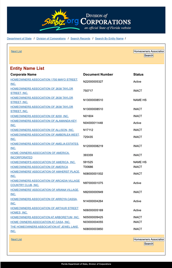 How to Verify Your HOA's Corporate Status in Florida